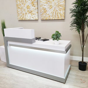 Jade Reception Desk Silver or Gold Detail - Etsy