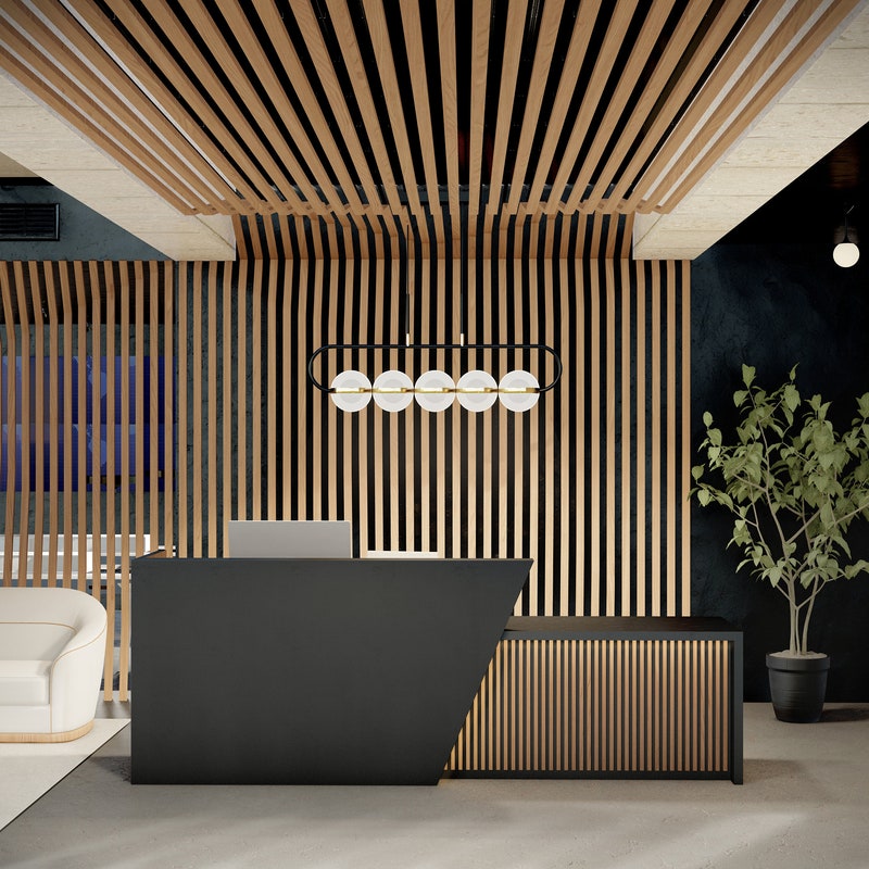 Modern Reception Desk - Etsy