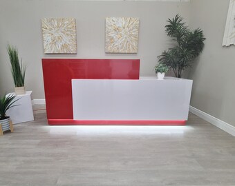 Jade Reception Desk. navy Blue and White - Etsy