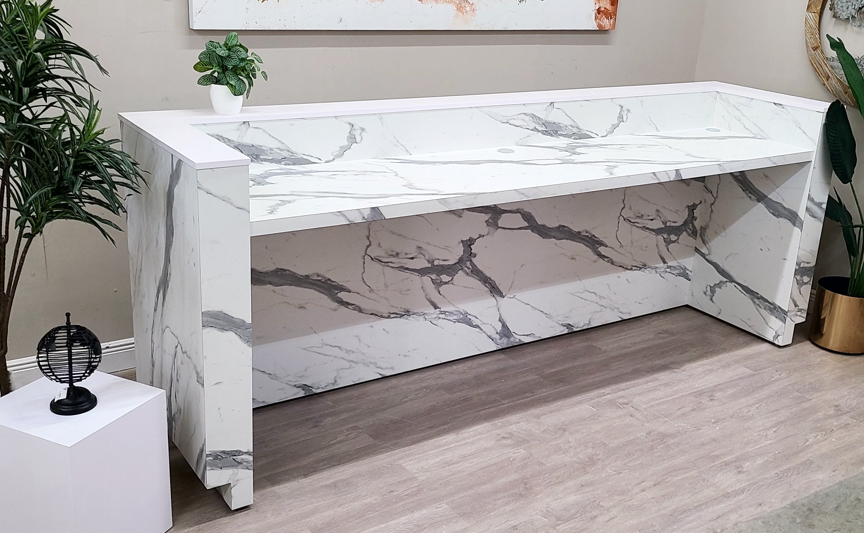 Agate Reception Desk (color Marble Laminate) - Etsy