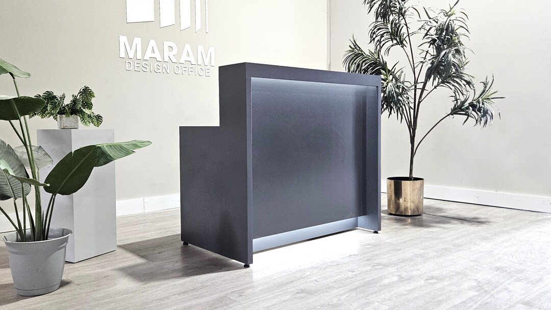 Aquamarine Reception Desk (storm or Fog Gray) - Etsy