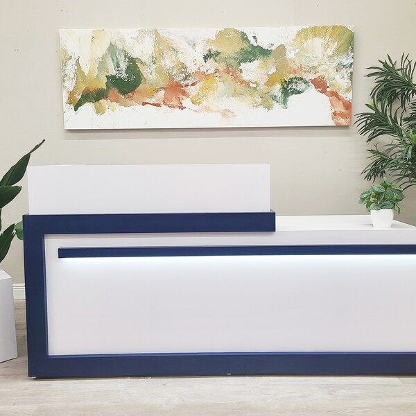 White Reception Desk - Etsy