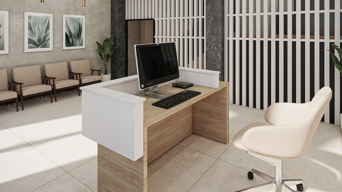 ADA Folding Counter Nacre Reception Desk - Etsy