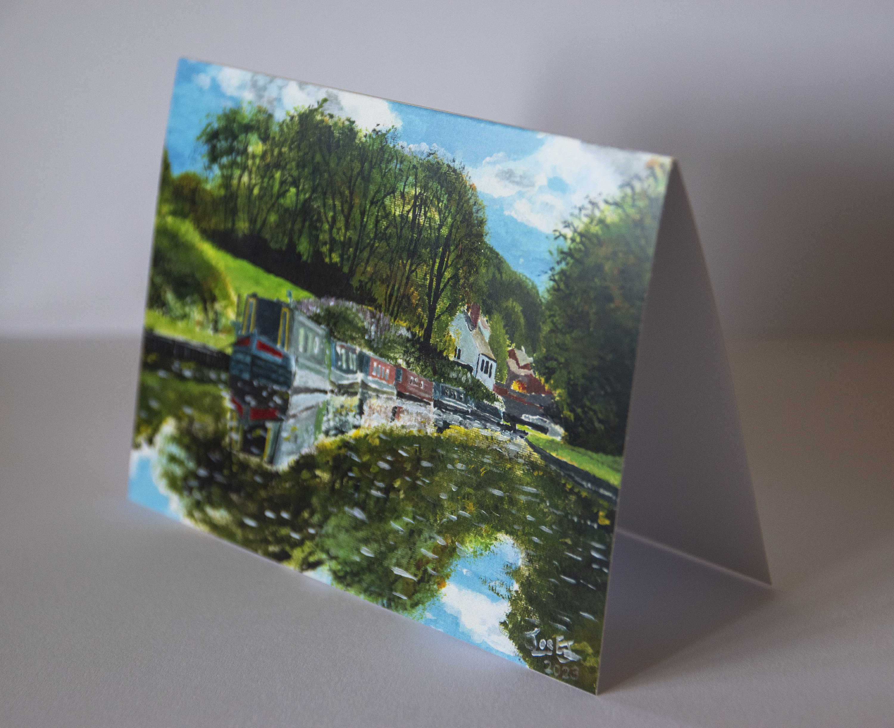 Canal Boat Painting Greetings Cards - Etsy UK