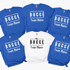 Personalized Bocce Ball Team Shirt, Custom Name Bocce Ball Group Tshirt ...