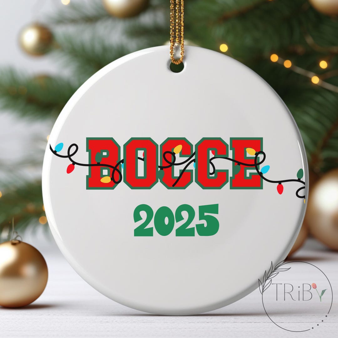 Bocce Ball 2026 Ceramic Christmas Ornament, Bocce Ball Team Christmas ...