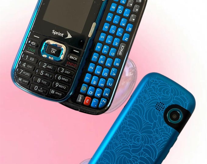 Vintage Y2K Slider Phone - LG Rumor 2 - Rare Blue Flower 2000s Cellular ...