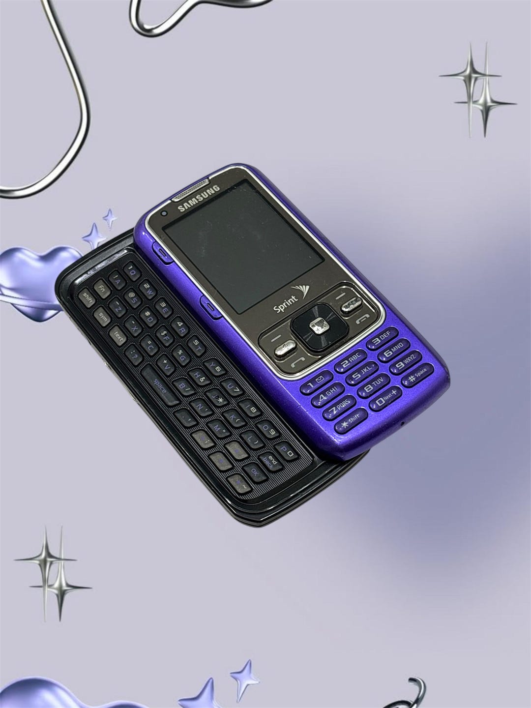 Vintage Y2K Slider QWERTY Phone - Samsung Rant - 2000s Purple Cellular ...