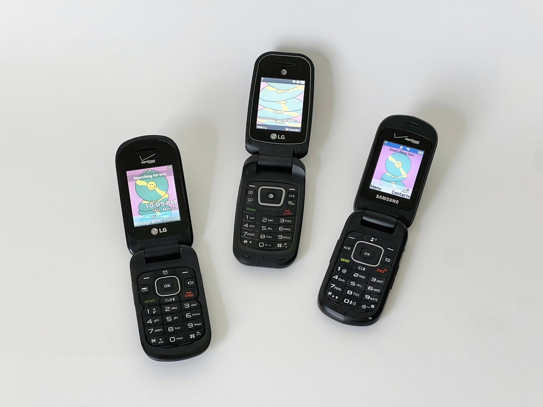 3-pack Special Y2K VINTAGE 2000s LG Samsung Flip Phones Includes USB ...