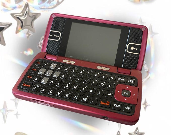 Vintage Y2K Flip Keyboard Cell Phone - LG Env2 VX9100 - Maroon 2000s ...