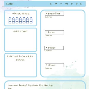 Printable Food Diary and Exercise Journal, Streamlined and Simple ...