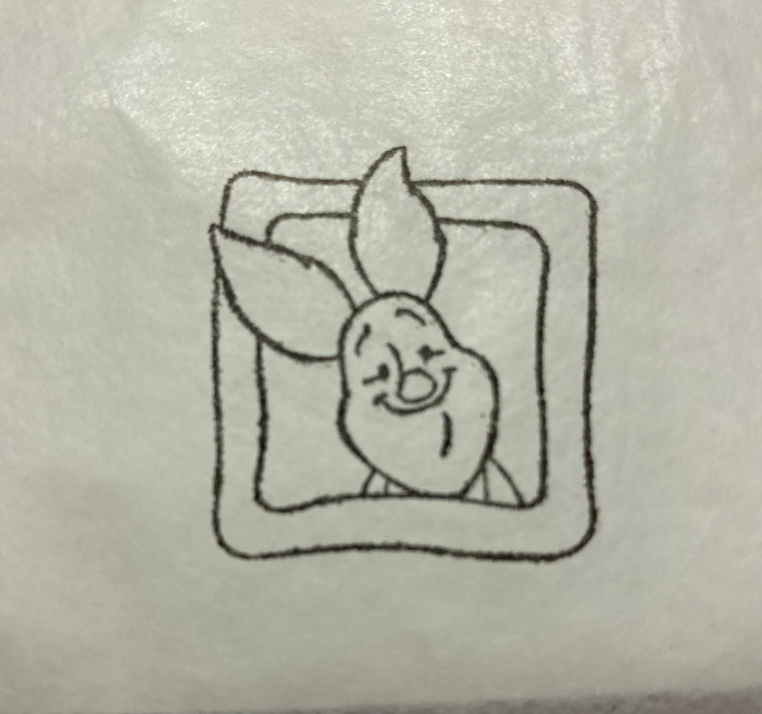 Piglet “piglet Frame” Tissue Paper Hand Stamped,tissue Paper Packaging ...