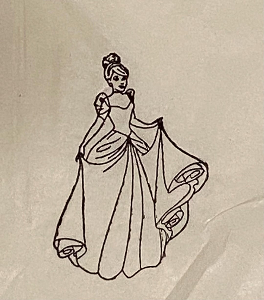 Cinderella Princess Tissue Paper Hand Stamped, Tissue Paper Packaging ...