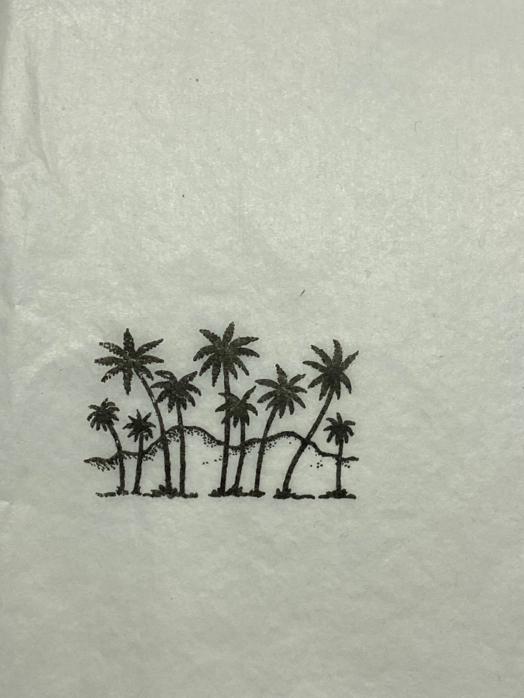 Tropical Island Palm Trees Tissue Paper Hand Stamped/tissue Paper ...