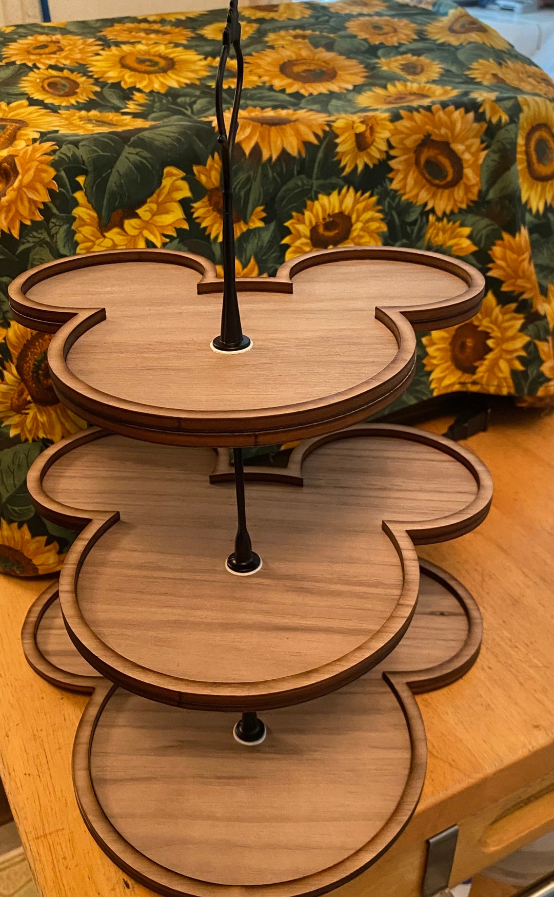 L@@KEY Mickey Mouse Wooden 3 Tier Tray Great for Baby Shower ...