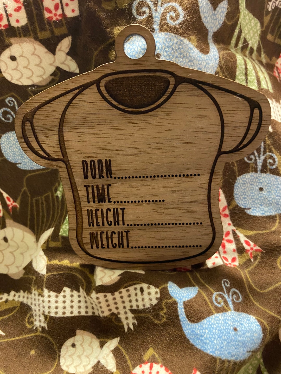 Wooden Birth Annoucement Cute Shirt Tag Laser Cut/photo Prop/place on ...