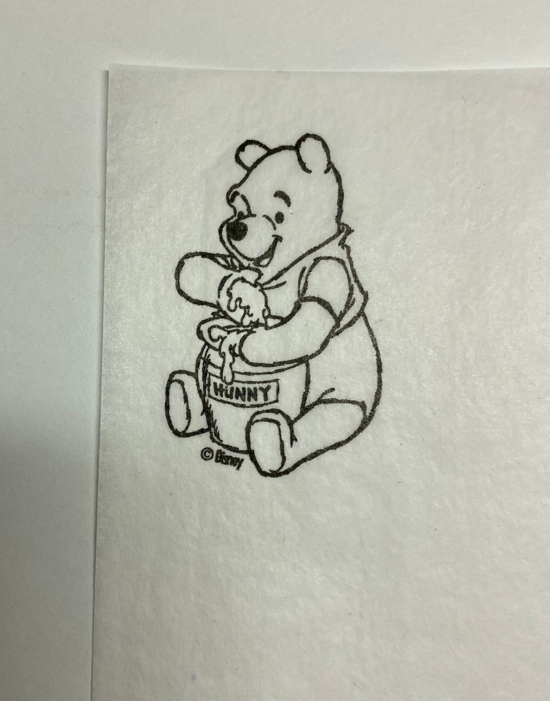 POOH "eating Hunny" Tissue Paper Hand Stamped, Tissue Paper Packaging ...