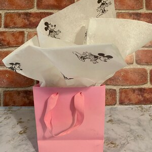 MINNIE Mouse Classic Tissue Paper Hand Stamped, Tissue Paper Packaging ...