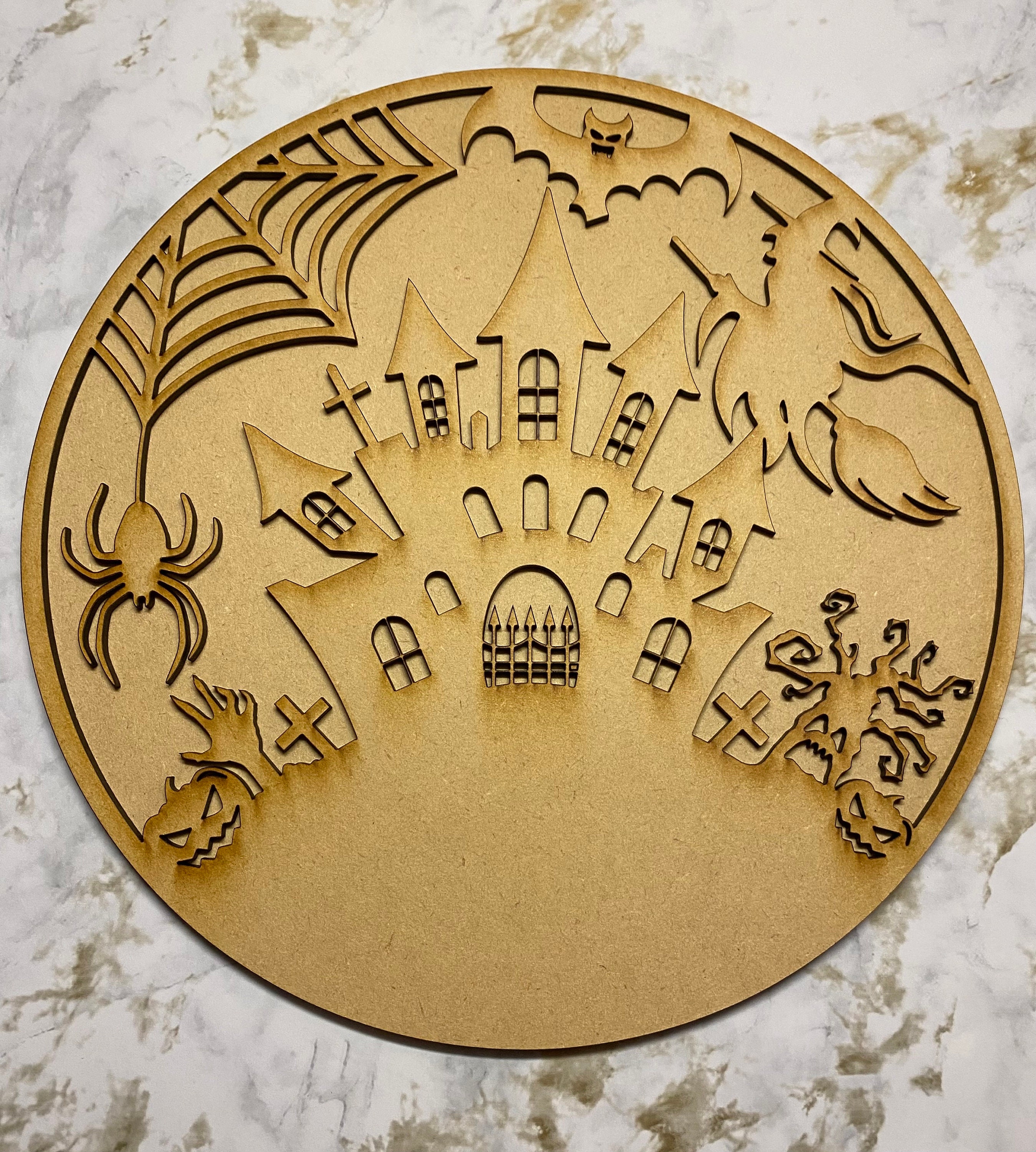 Happy Halloween Spooky Sign L@@KEY, Halloween Decor, Spooky, 3D Wood ...