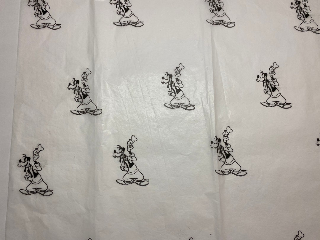 Goofy Tissue Paper Hand Stamped, Tissue Paper Packaging, Birthday ...