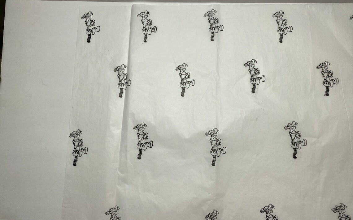 TIGGER bouncing Tiggertissue Paper Hand Stamped Tissue - Etsy