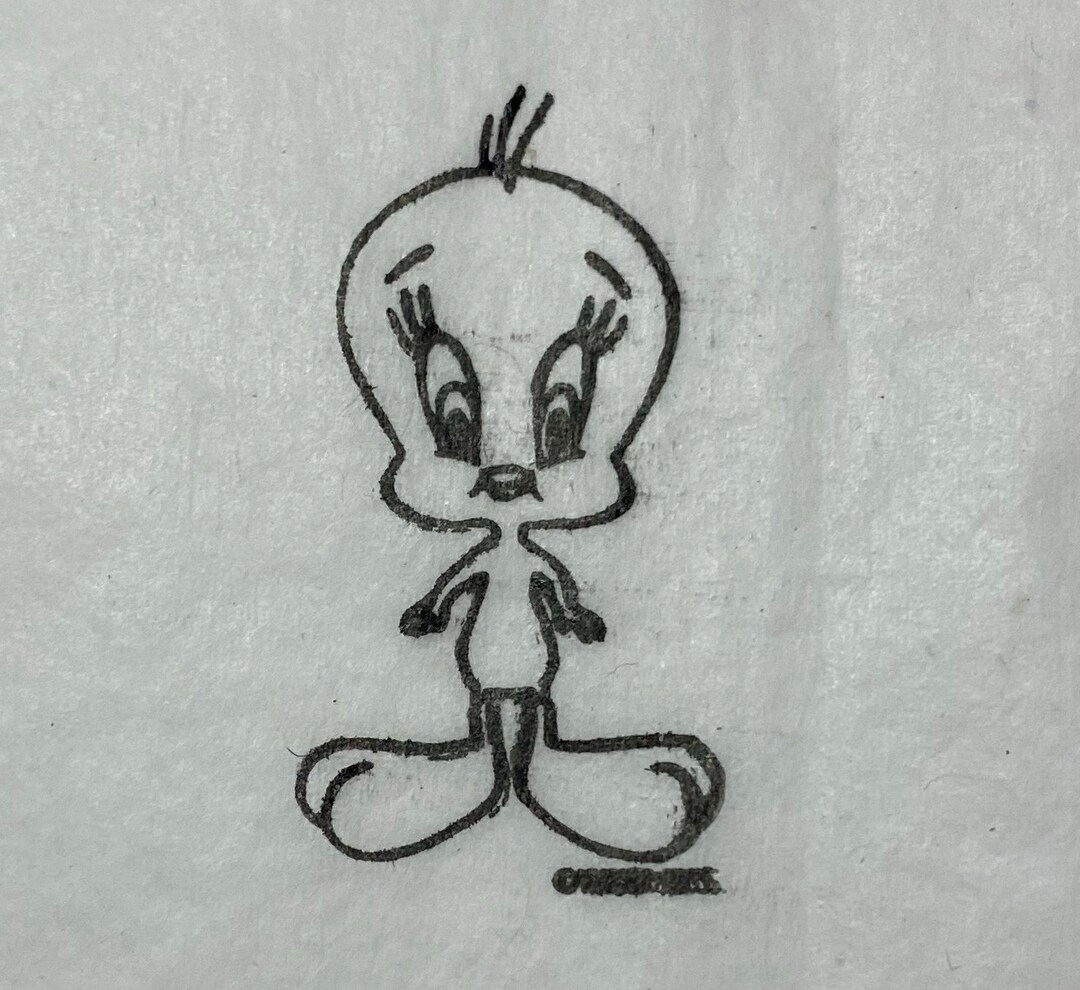 TWEETY "tweety Bird" Tissue Paper Hand Stamped, Tissue Paper Packaging ...