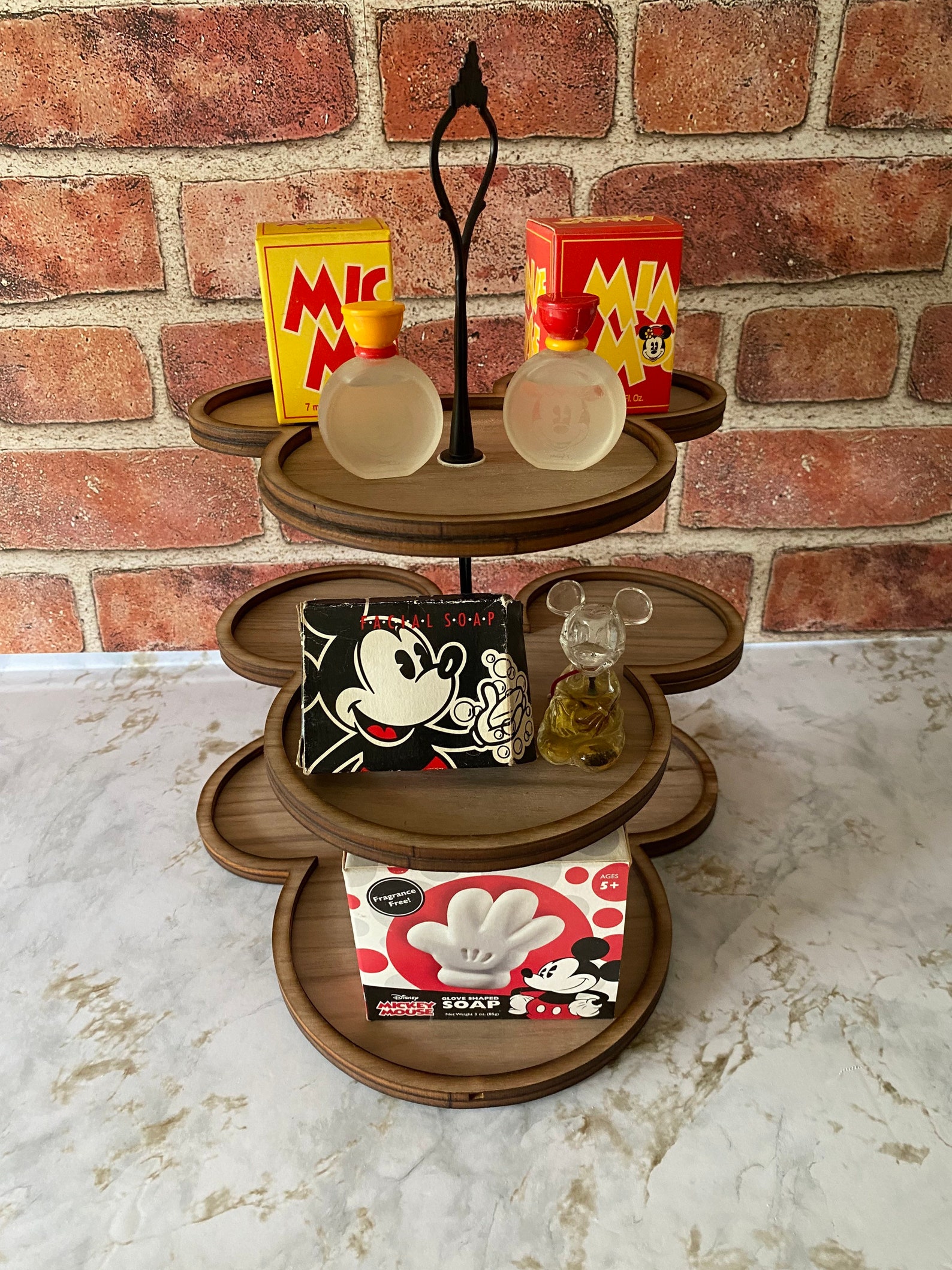 L@@KEY Mickey Mouse Wooden 3 Tier Tray Great for Baby Shower ...