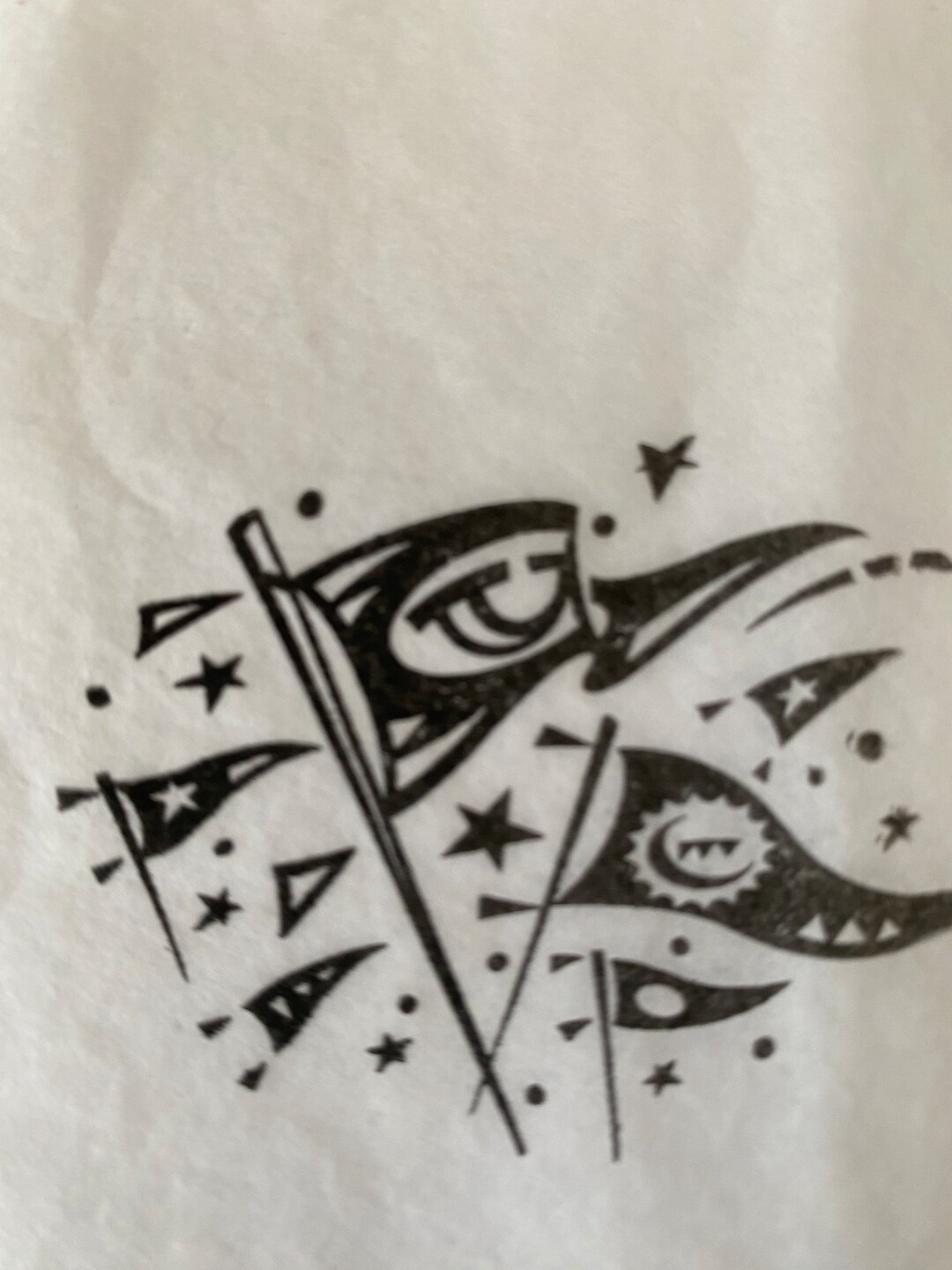 Team Spirit Flags Tissue Paper Hand Stamped/tissue Paper Packaging ...