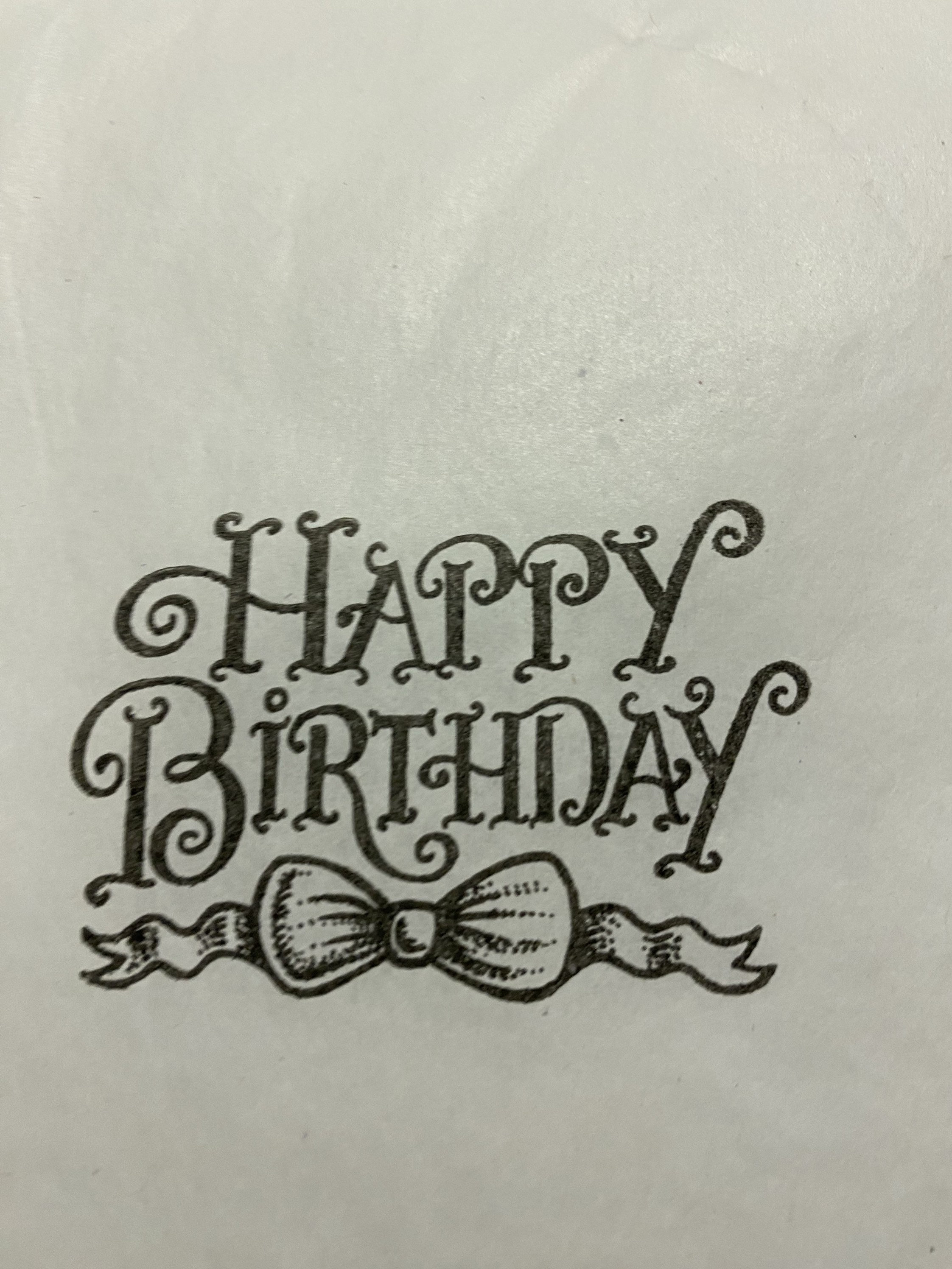 HAPPY BIRTHDAY Bow Tissue Paper Hand Stamped, Tissue Paper Packaging ...