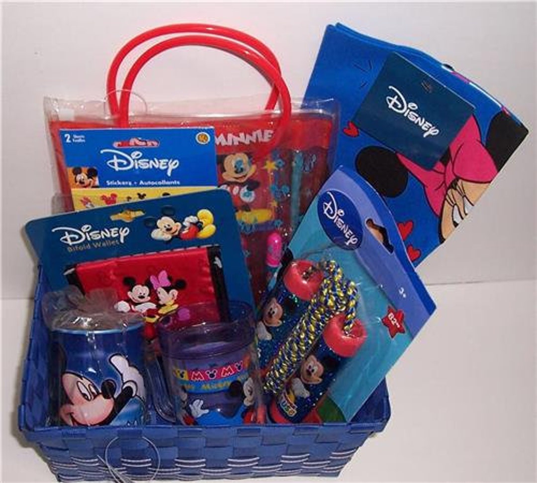 MICKEY Mouse Gift Basket Set Great Birthday, Valentines, Easter Basket ...