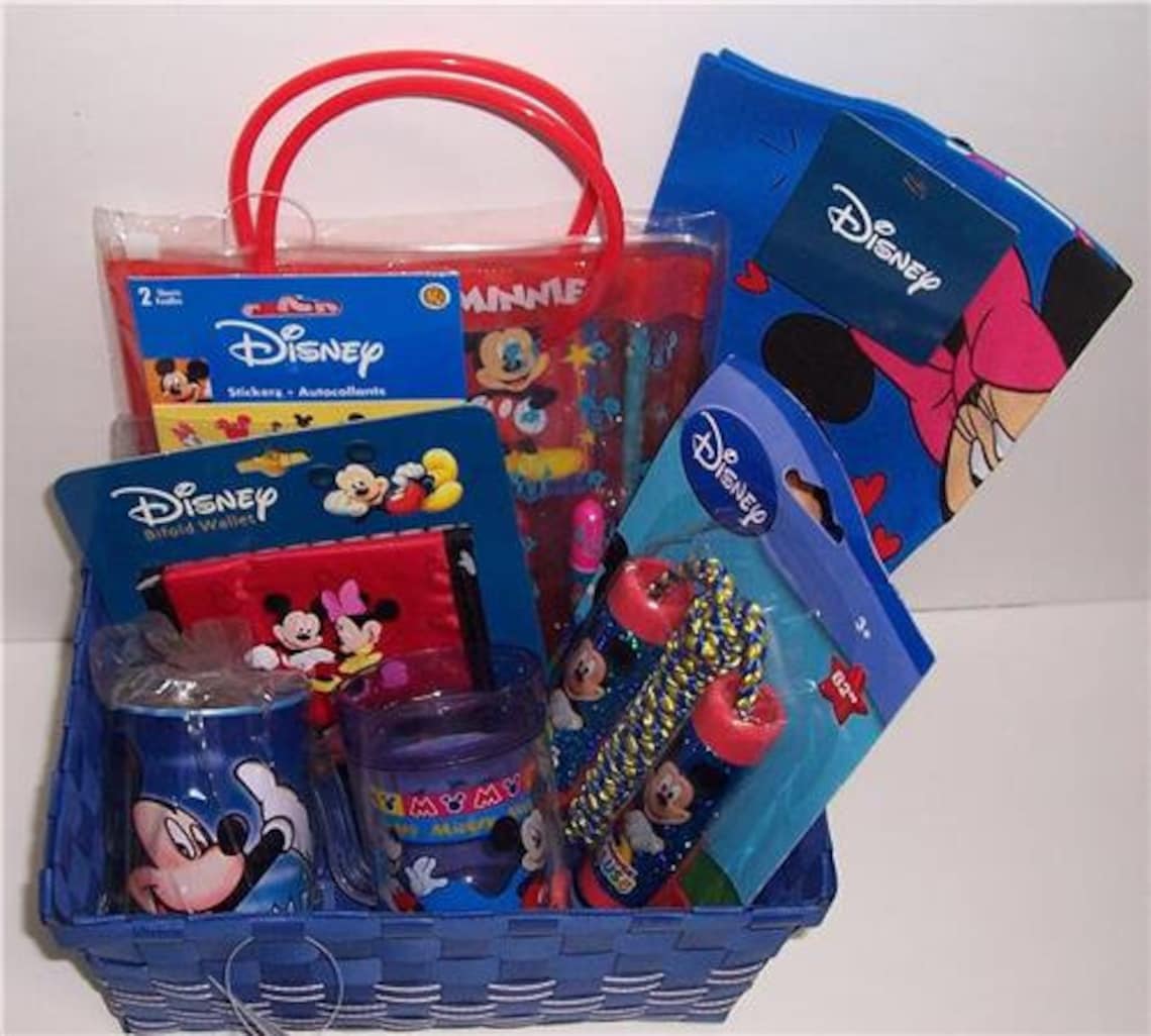 MICKEY Mouse Gift Basket Set Great Birthday, Valentines, Easter Basket ...