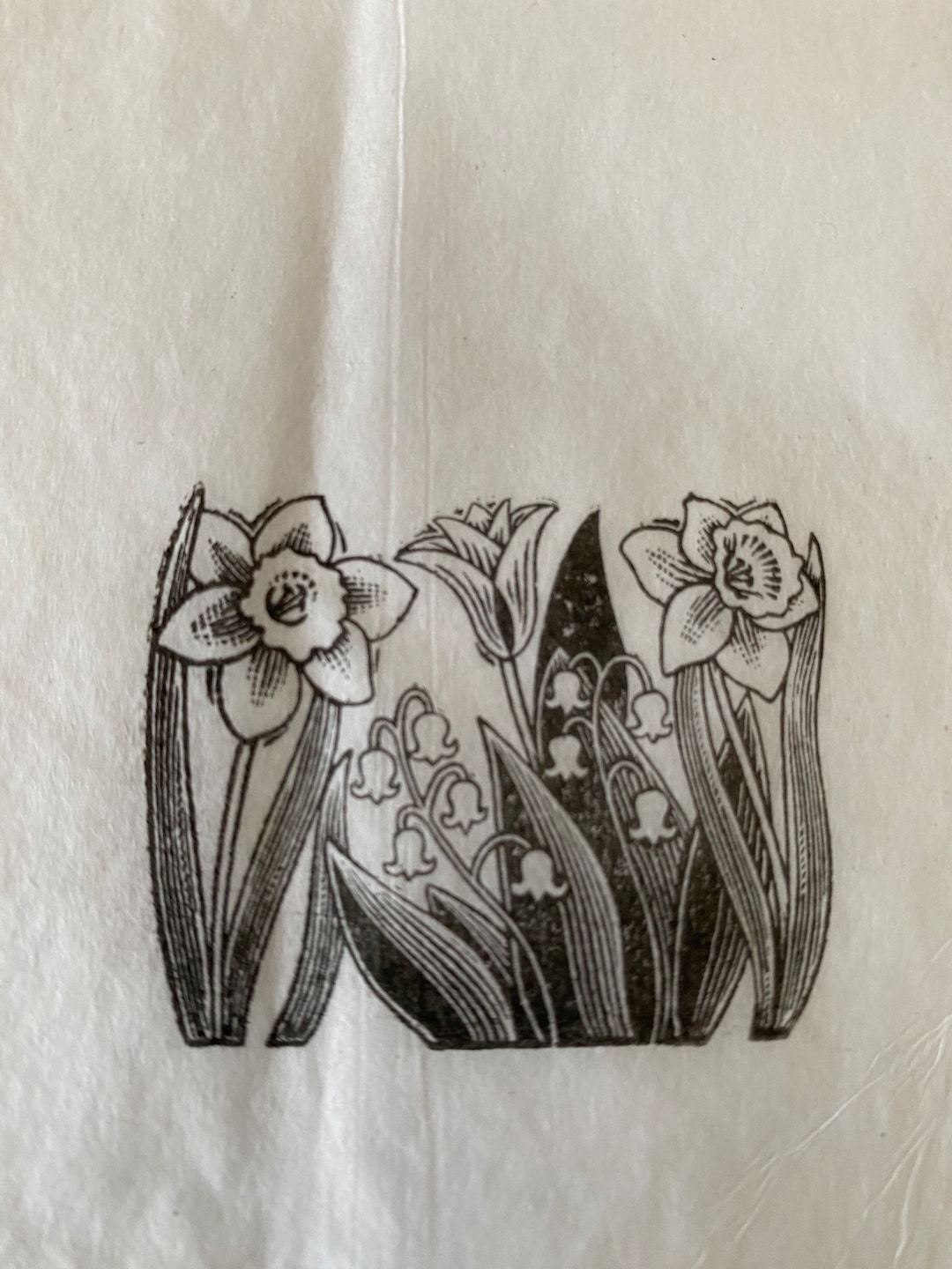 Spring Flowers Floral Tissue Paper Hand Stamped, Tissue Paper Packaging ...