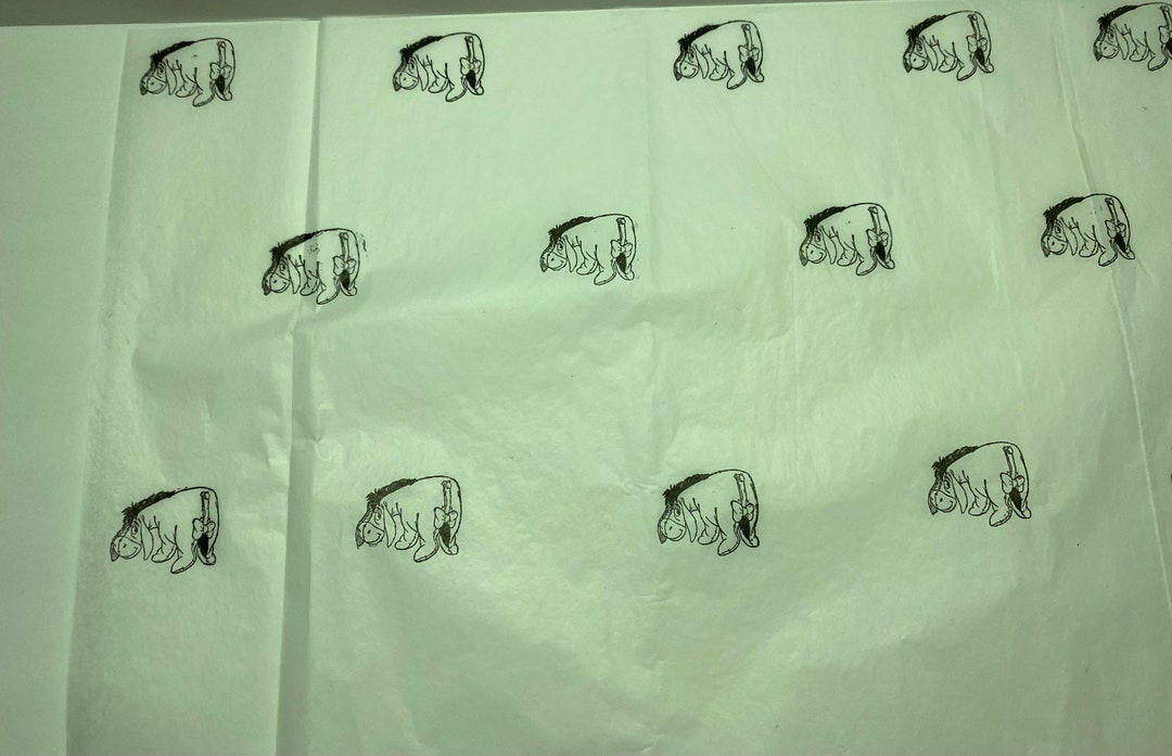 EEYORE "i'm Eeyore" Tissue Paper Hand Stamped, Tissue Paper Packaging ...