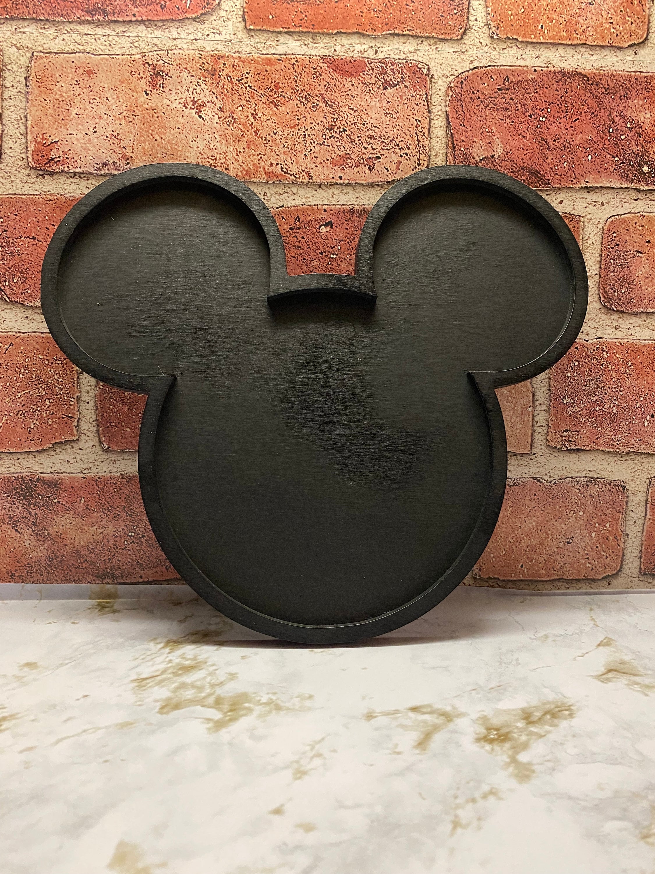 L@@KEY Mickey Mouse Black Wooden Tray Great for Baby Shower ...