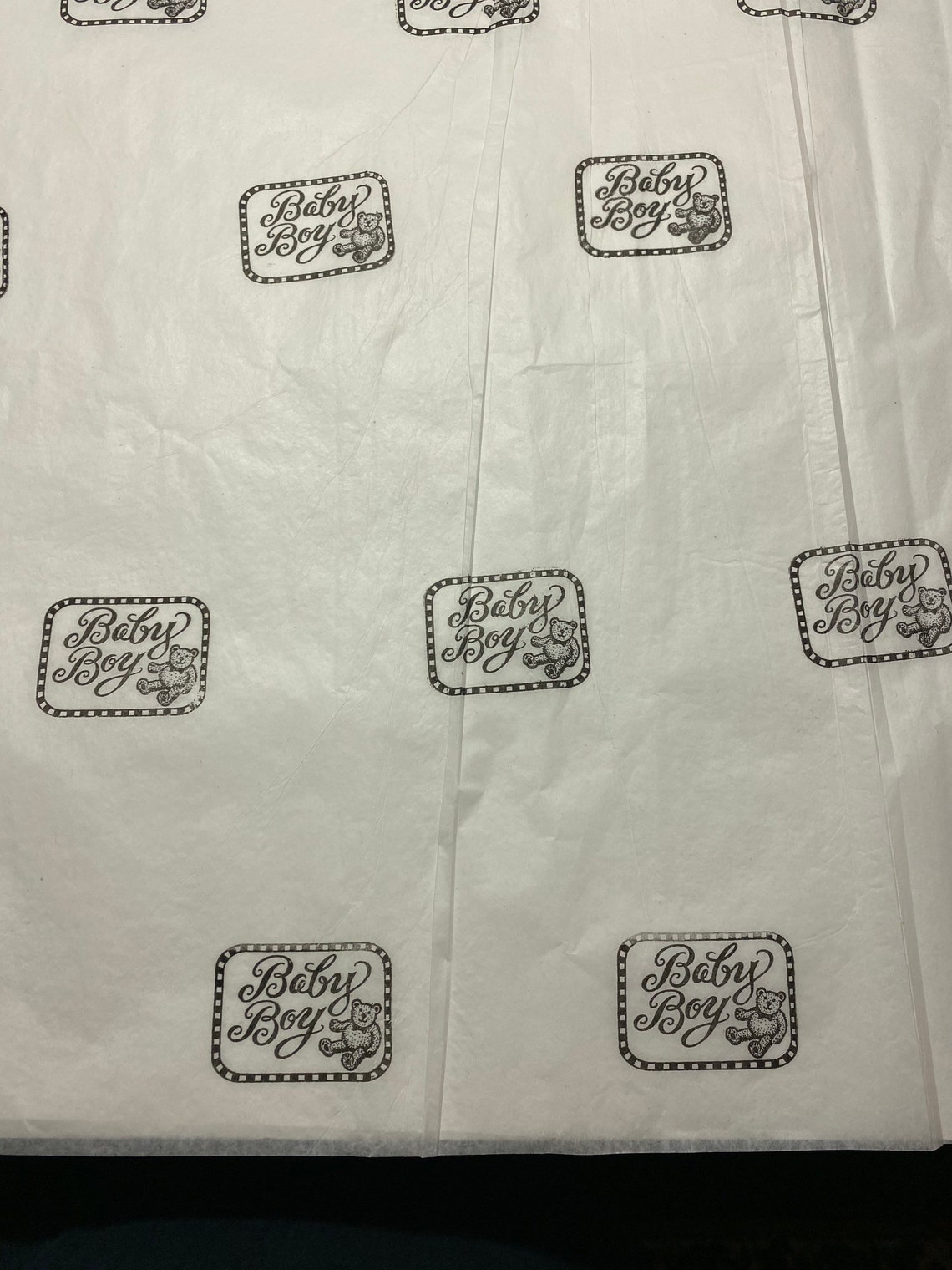 Baby Boy Tissue Paper Hand Stamped, Tissue Paper Packaging, BASKET ...