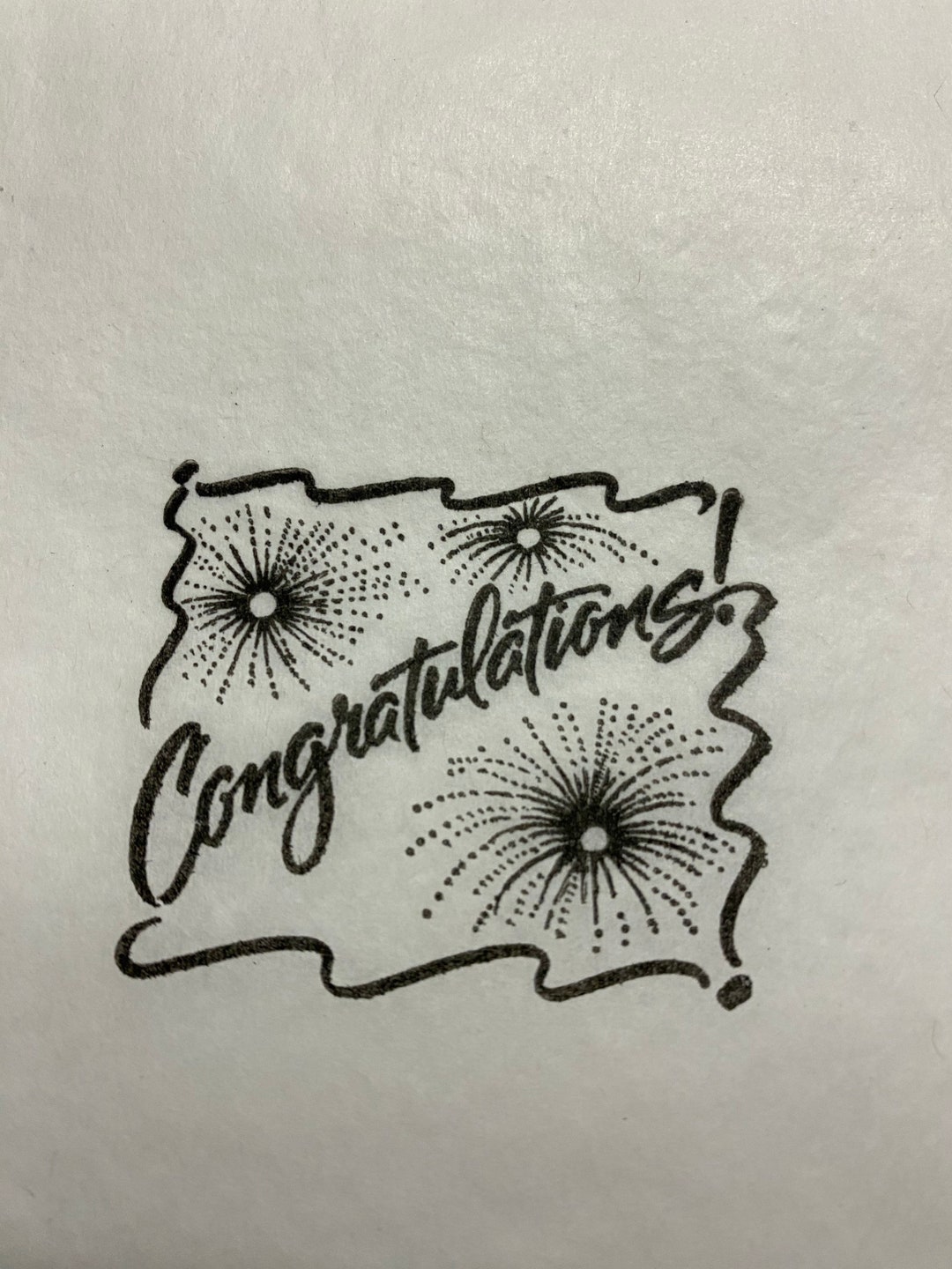 CONGRATULATIONS Tissue Paper Hand Stamped, Tissue Paper Packaging ...