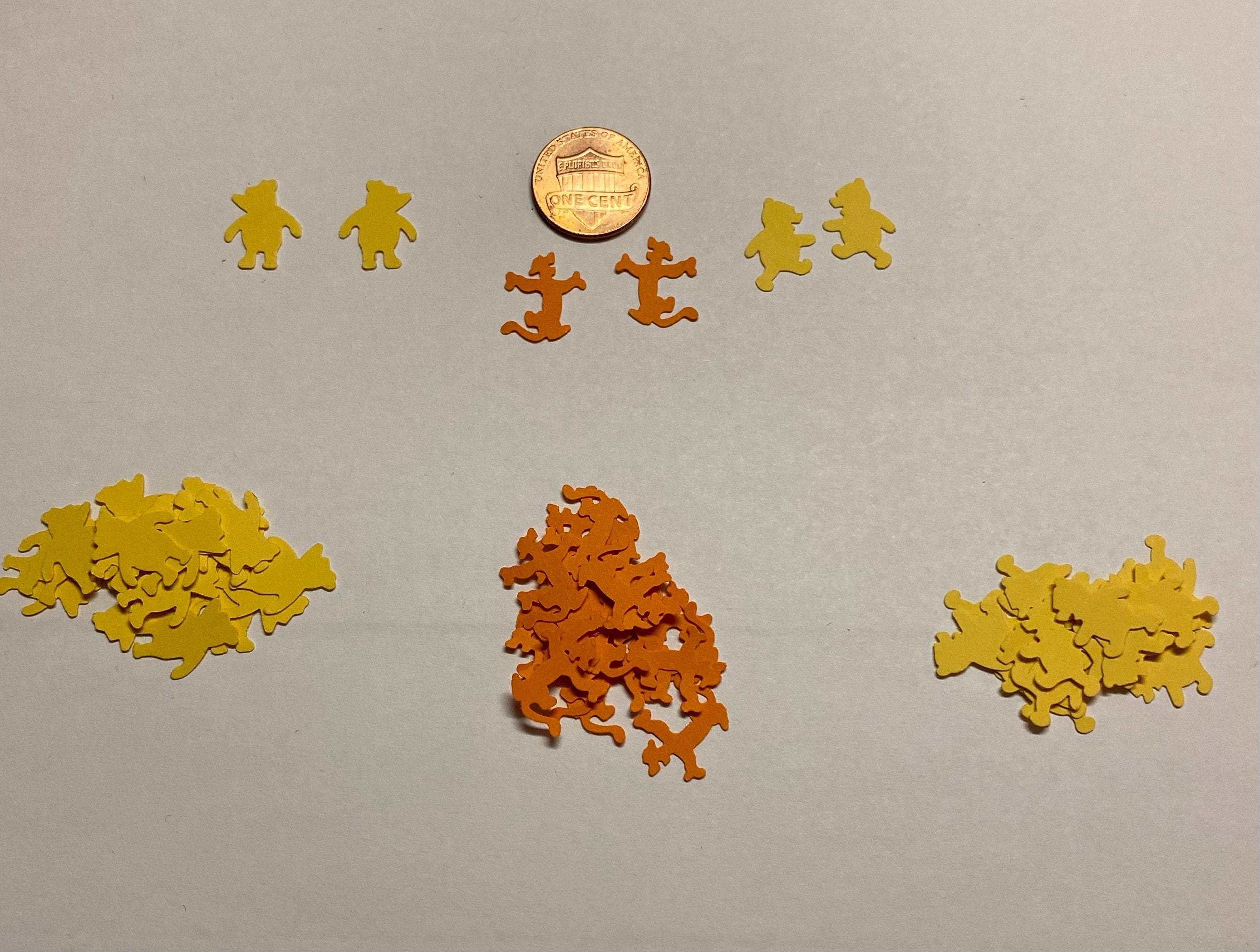 WINNIE the Pooh and Tigger 60 Pcs Die Cut Punches Table Scatter Cake ...