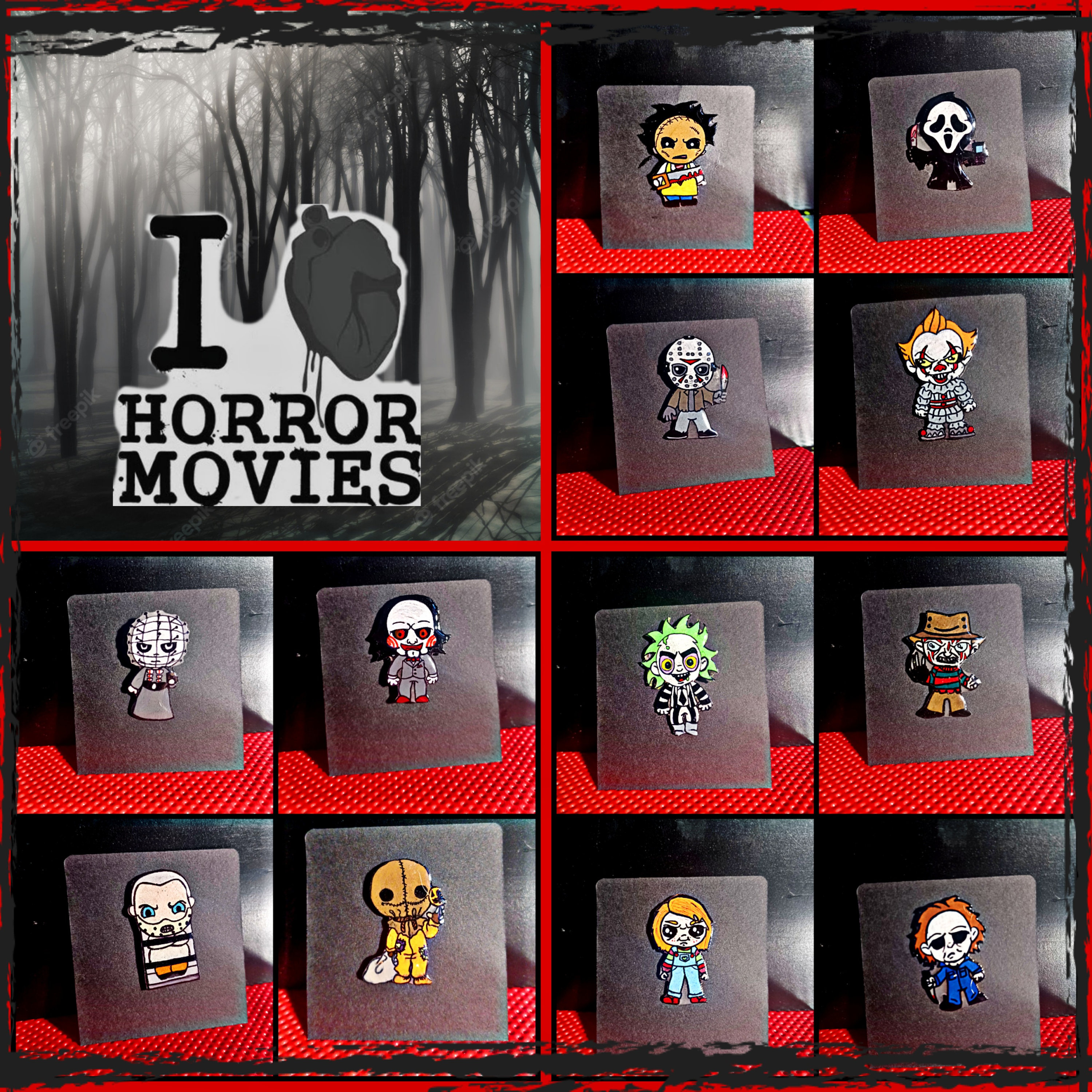Horror Pins Horror Character Inspired Pins Halloween Pins Spooky Pins Etsy