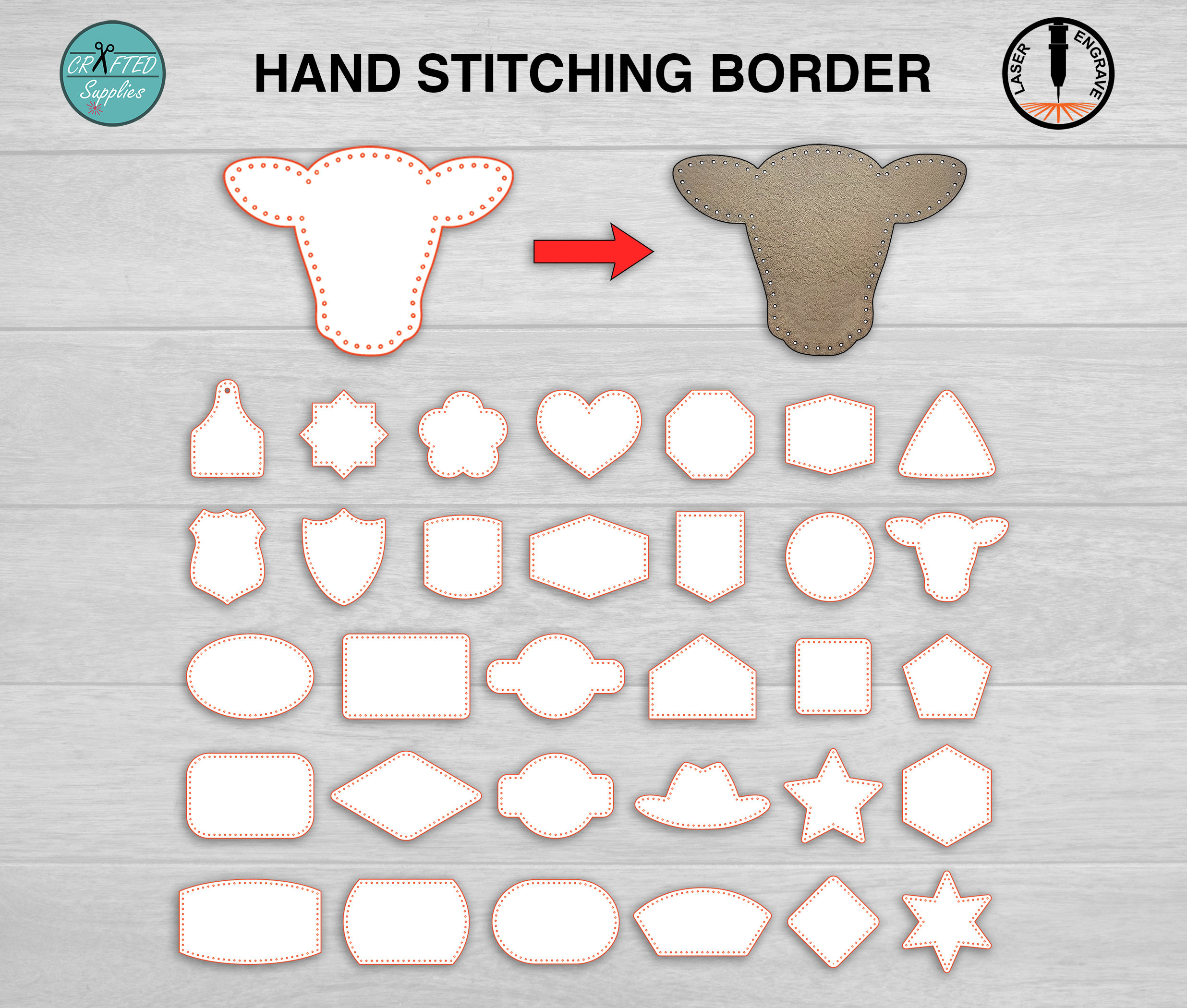 Hat Patch SVG Bundle for Leatherette and Leather. Digital Cut - Etsy