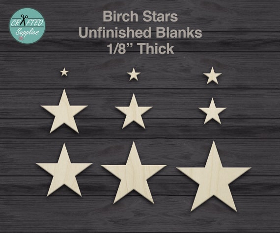 Flag Stars Wood Stars Crafts Supplies | Etsy