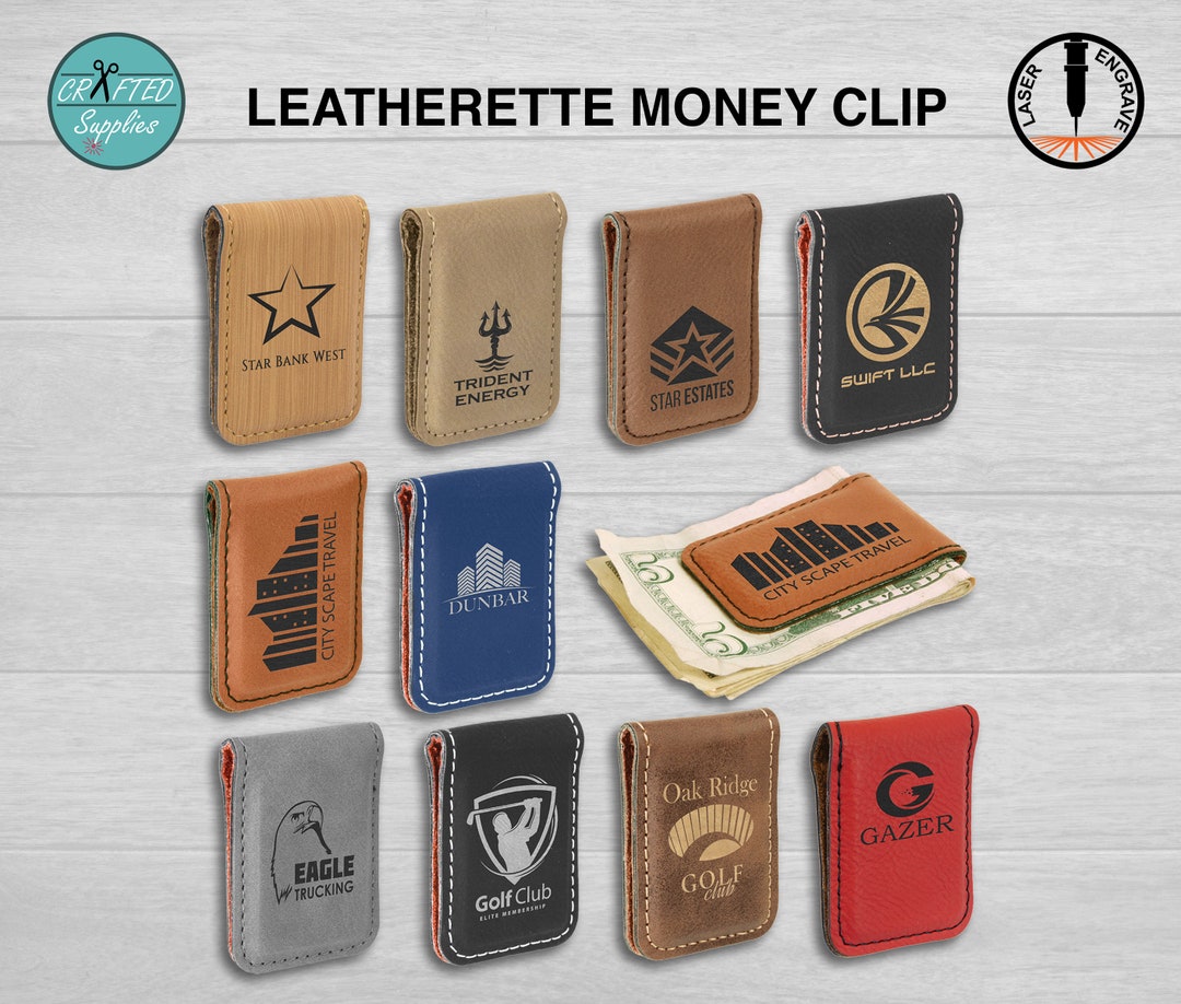 Leatherette Money Clip, Glowforge Laser Supplies - Etsy