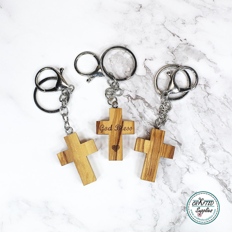 Cross Keychain - Etsy
