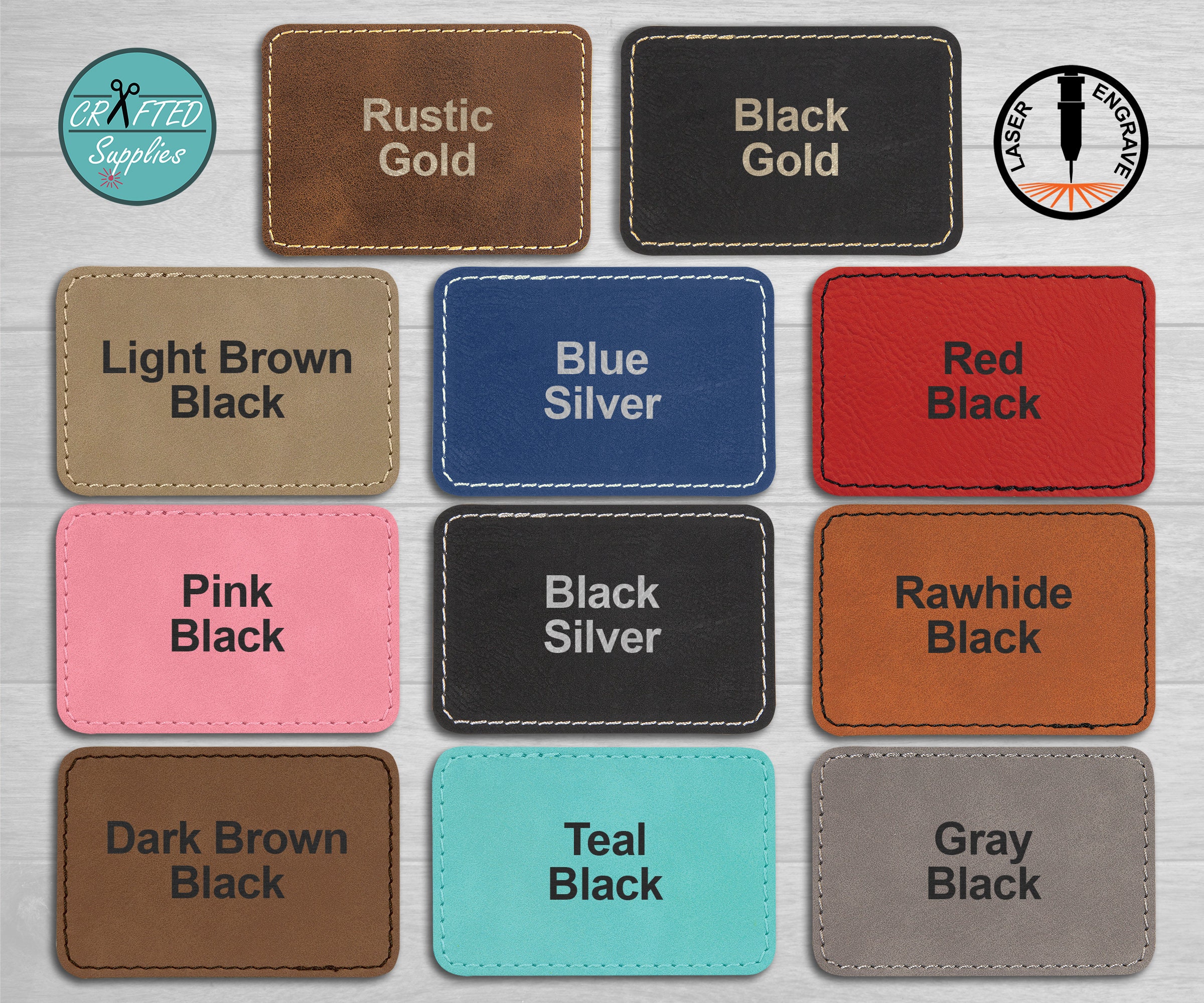 Leatherette Patch With Heat Adhesive Glowforge Laser - Etsy