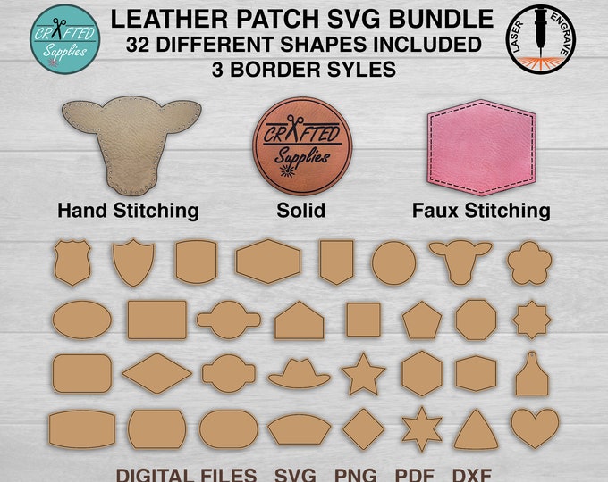 Hat Patch SVG Bundle for Leatherette and Leather. Digital Cut Files - Etsy