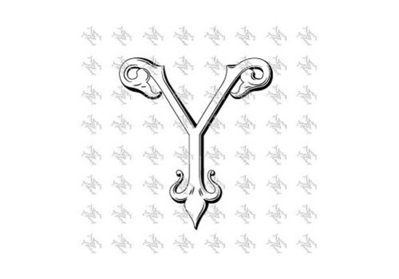 Letter Y Vintage Monogram, Single Letter, Vector Graphic | Weddings ...