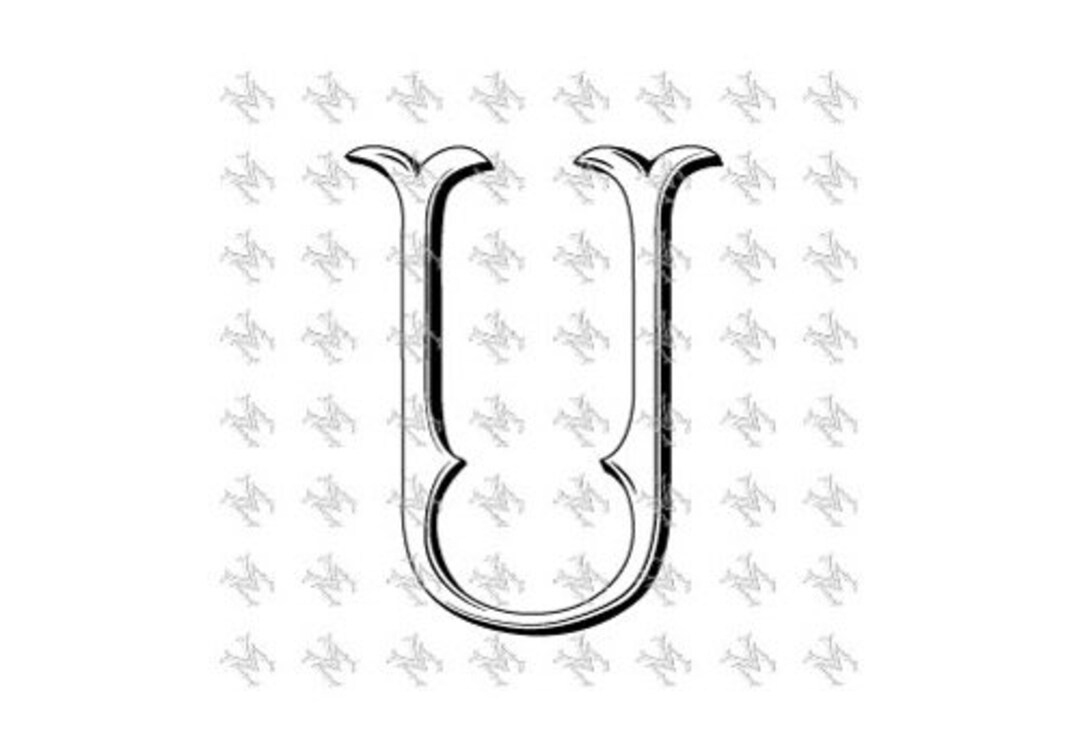 Letter U Vintage Monogram, Single Letter, Vector Graphic | Weddings ...