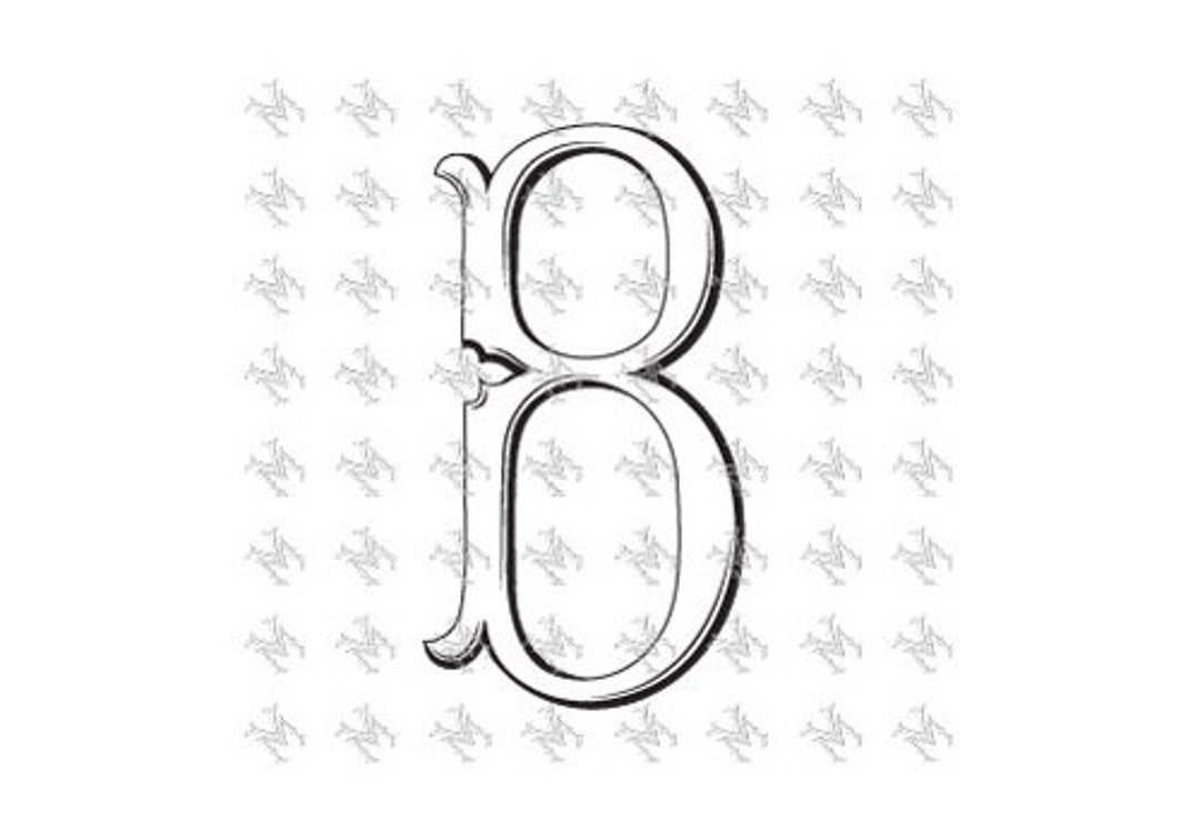 Letter B Vintage Monogram, Single Letter, Vector Graphic | Weddings ...
