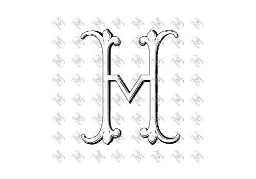 Letter H Vintage Monogram, Single Letter, Vector Graphic | Weddings ...