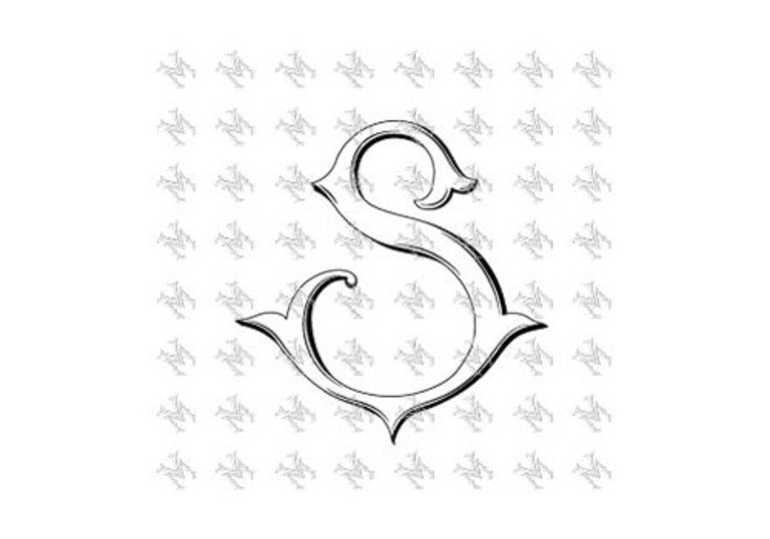 Letter S Vintage Monogram, Single Letter, Vector Graphic | Weddings ...