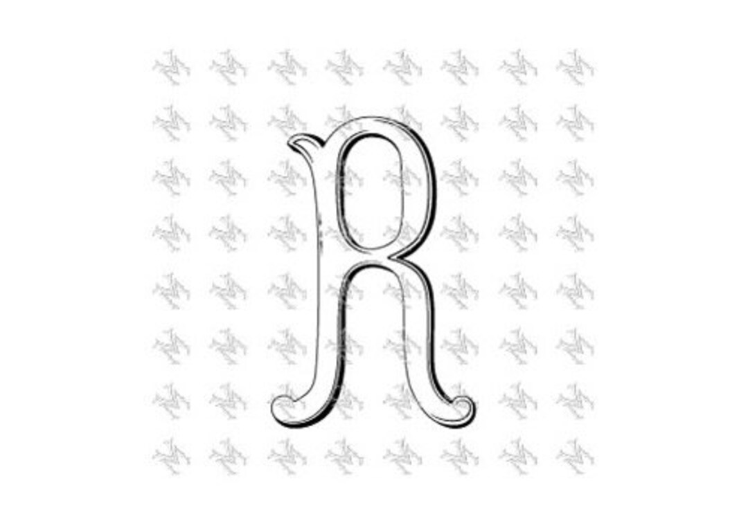 Letter R Vintage Monogram, Single Letter, Vector Graphic | Weddings ...